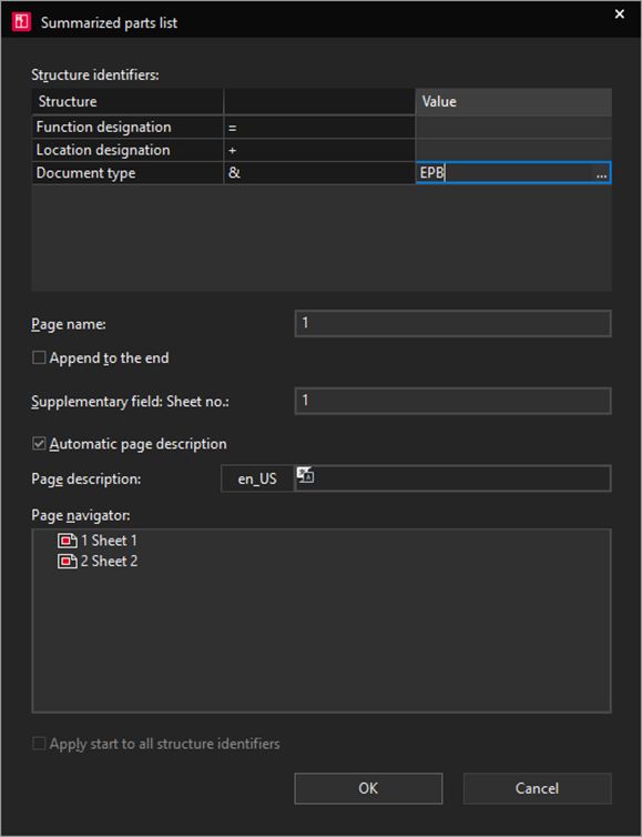 Evaluation (Report Generation) in EPLAN