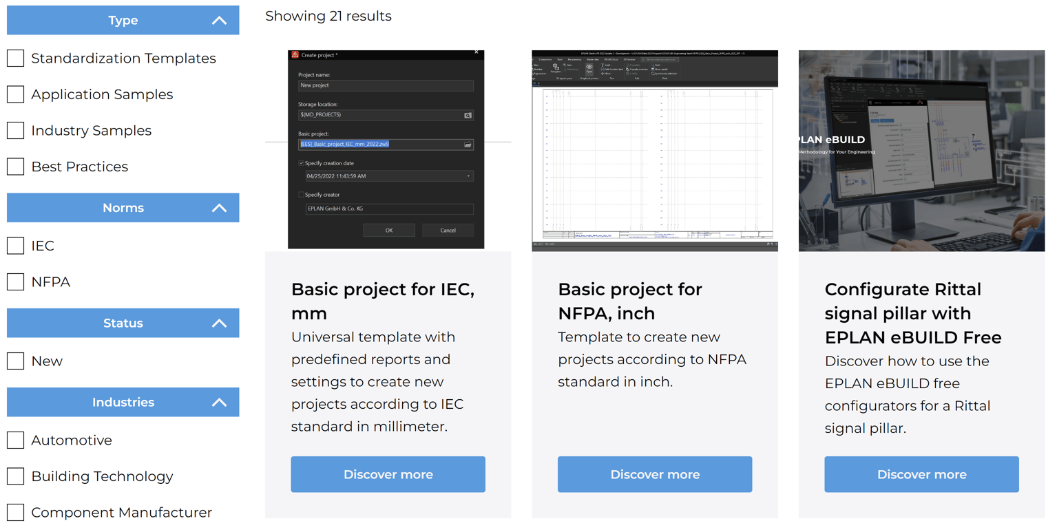 Support, templates and examples for efficient electrical design